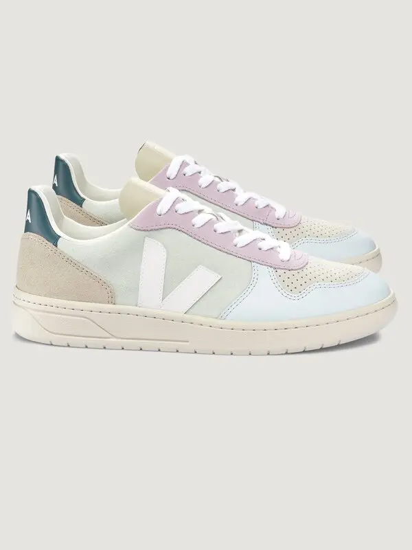 VEJA V-10 Sneakers - Jade White Multico