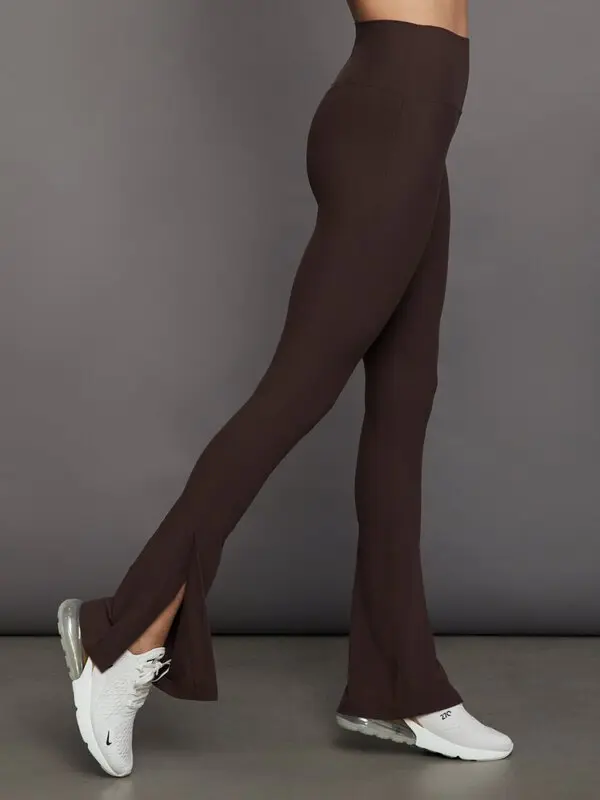 Carbon38 Split Bootcut Legging In Melt - Dark Oak