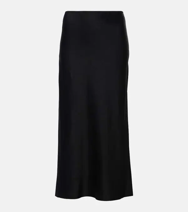 Dries Van Noten Satin Midi Skirt