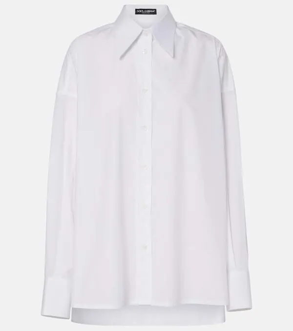 Dolce & Gabbana Cotton Poplin Button-down Shirt - White