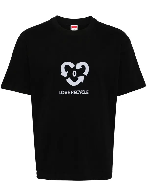 GROUND ZERO Slogan-print Cotton T-shirt - Black