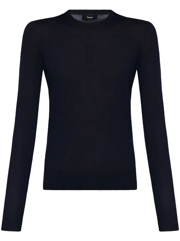 Theory Crew-neck Jumper - Black