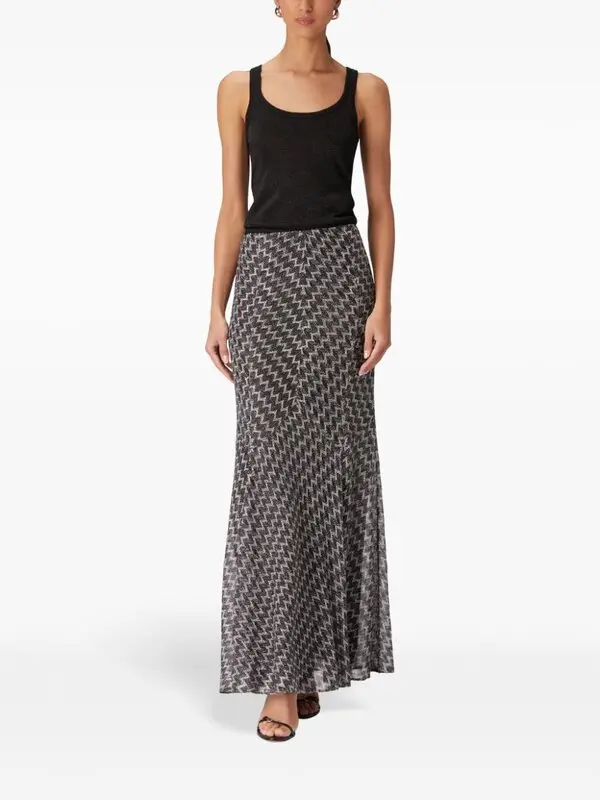 Missoni Zigzag Lamé Flared Maxi Skirt