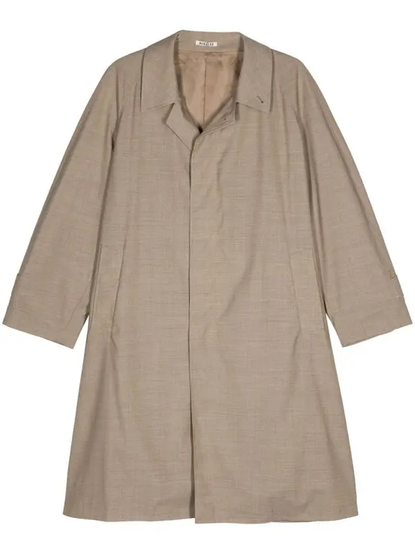 Auralee Single-breasted Wool Coat