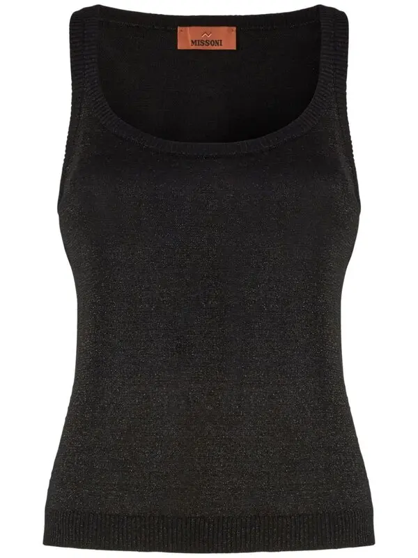 Missoni Metallic-threading Tank Top - Black