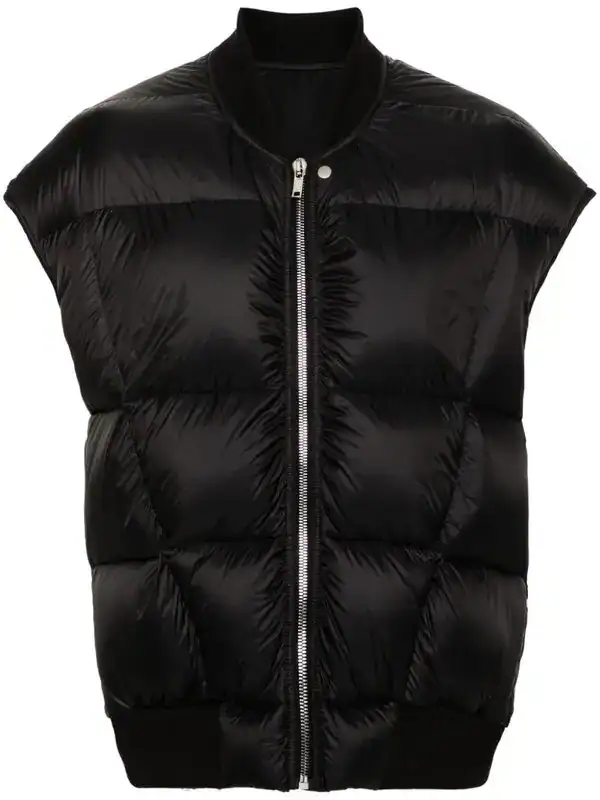Rick Owens Porterville Luxor Flight Down Vest Black 14% Off