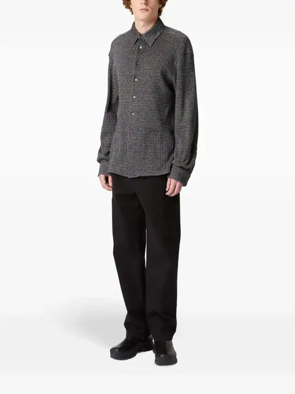 Missoni Metallic-Threading Ribbed Shirt In Grey - 40% Off | Editorialist
