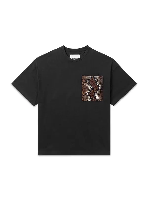 Jil Sander Cotton-Jersey T-Shirt In Black - 40% Off | Editorialist
