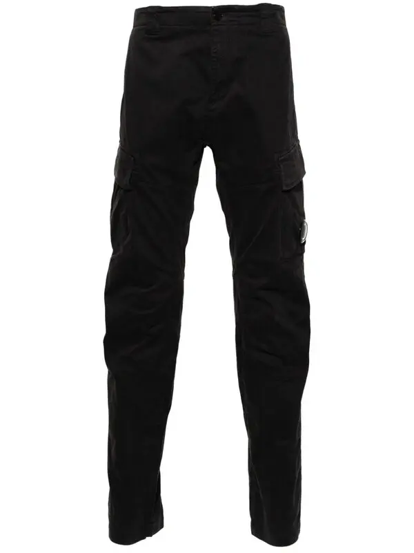 C.P. COMPANY Lens-detail Sateen Cargo Trousers - Grey