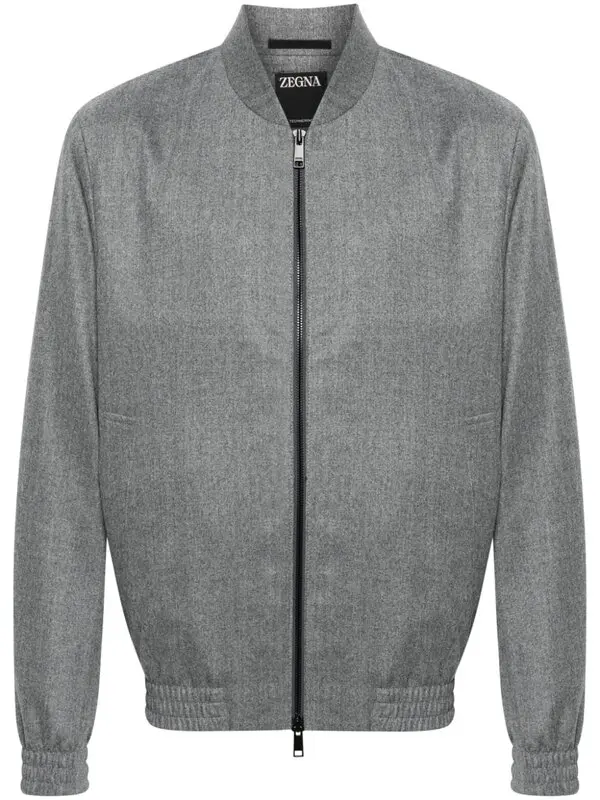 Zegna Wool Twill Bomber Jacket
