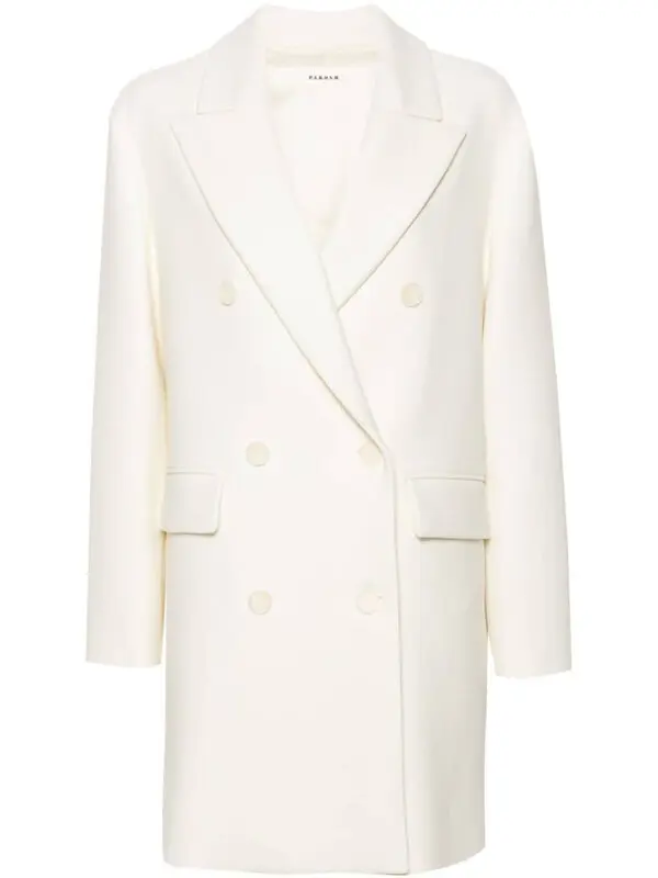 P.a.r.o.s.h Double-breasted Coat - White