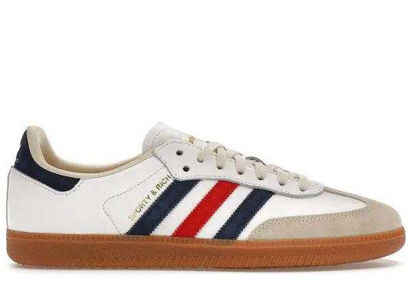 Adidas Samba Og Sporty & Rich Usa - Cloud White/night Indigo/collegiate Red