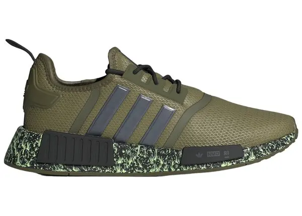 Adidas Nmd R1 Sneakers - Focus Olive/core Black/green Spark