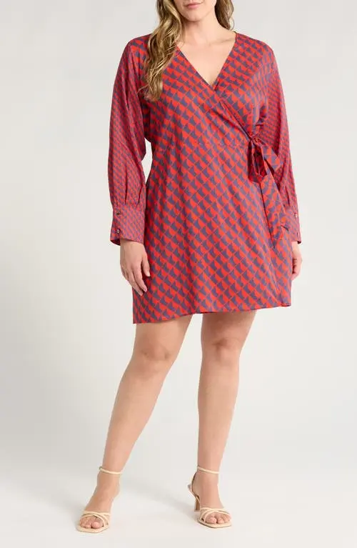 HARSHMAN Althea Long Sleeve Wrap Dress