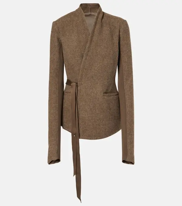 Rick Owens Hollywood Wool Wrap Jacket