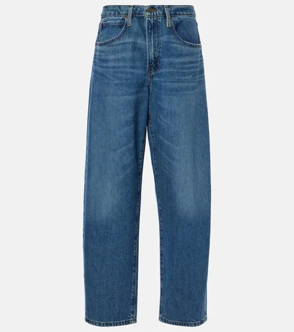 FRAME Mid-rise Barrel-leg Jeans