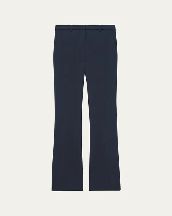 Theory Traceable Wool Straight-leg Trousers - Nocturne Navy