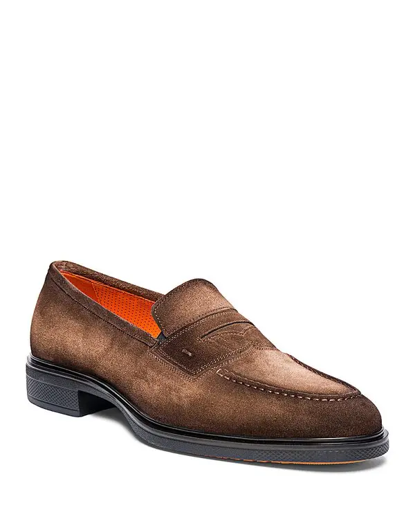 Santoni Easy Penny Loafers - Brown