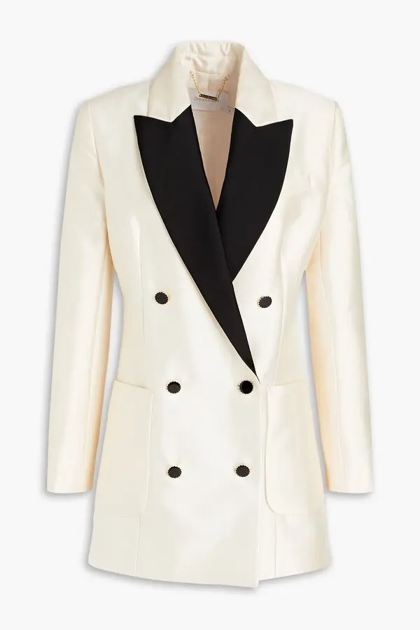 Zimmermann Doublebreasted Wool And Silkblend Mini Tuxedo Dress