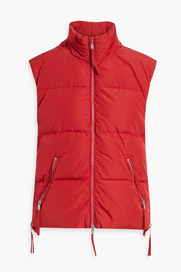 Jil Sander Quilted Shell Down Vest In Red - 80% Off | Editorialist