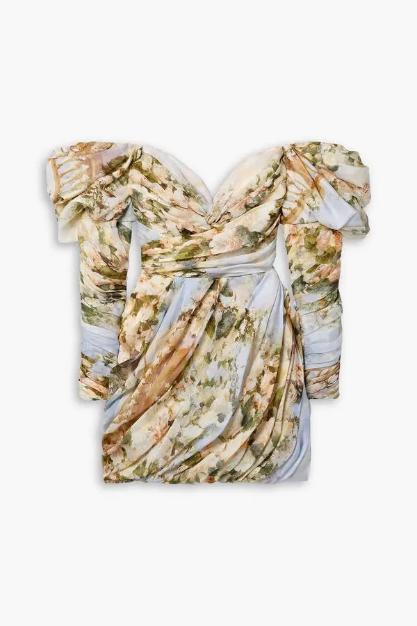 Zimmermann Luminosity Off-the-shoulder Mini Dress