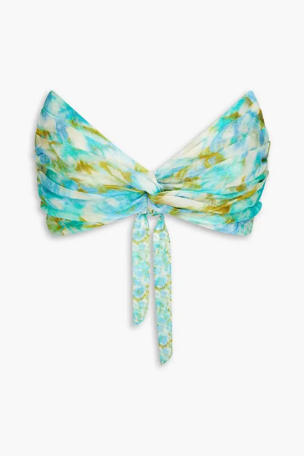 Zimmermann Strapless Floralprint Linen And Silkblend Bra Top