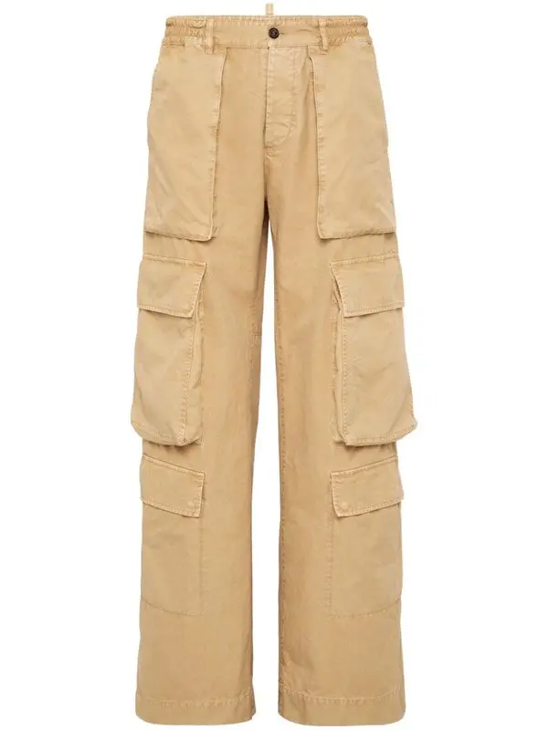 Dsquared2 Panelled Multi-pocket Cargo Trousers - Neutrals