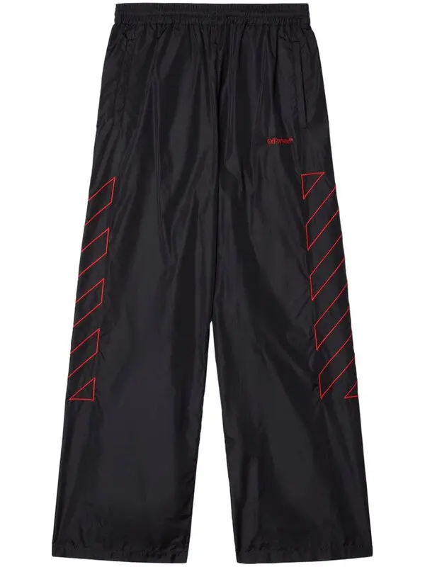 Off-White Diag-stripe Embroidered Track Pants