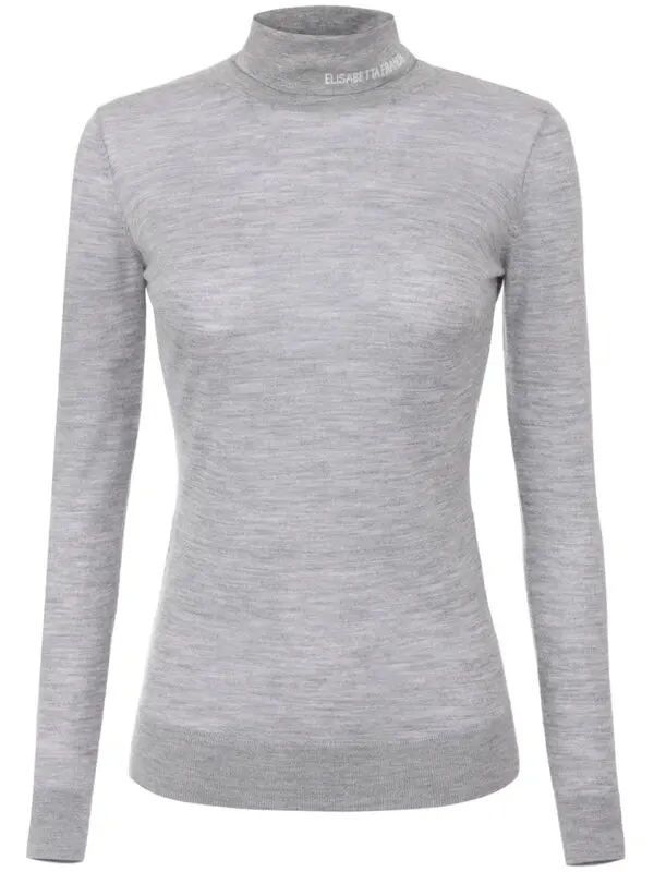 Elisabetta Franchi Roll Neck Jumper - Grey