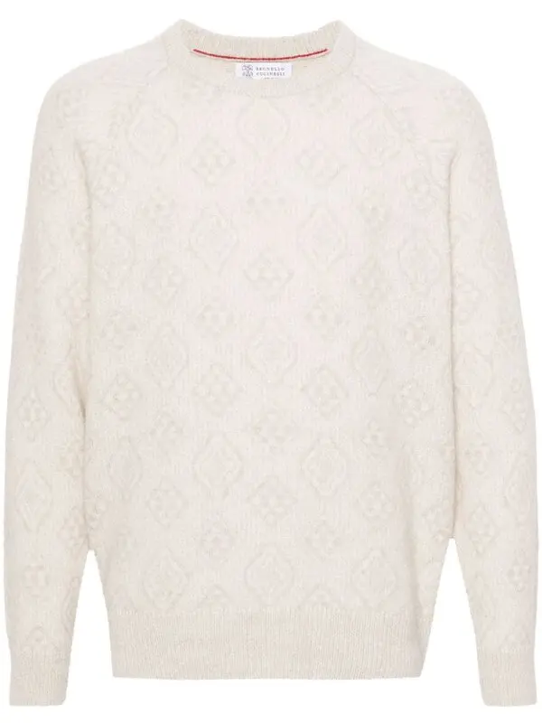 Brunello Cucinelli Geometric-jacquard Sweater