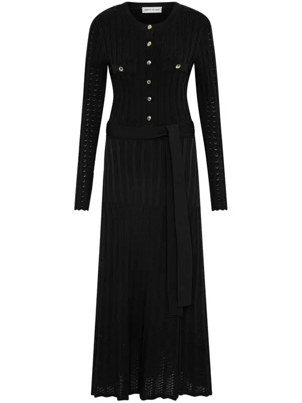 Rebecca Vallance Kayla Knit Midi Dress In Black - 27% Off | Editorialist
