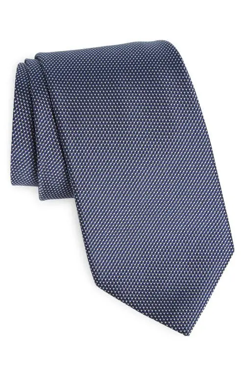 TOM FORD Diagonal Weave Mulberry Silk Neck Tie - Avian Blue