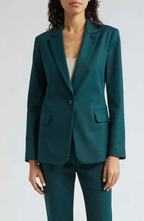 Emporio Armani Cotton-blend Couture Blazer - Dark Green