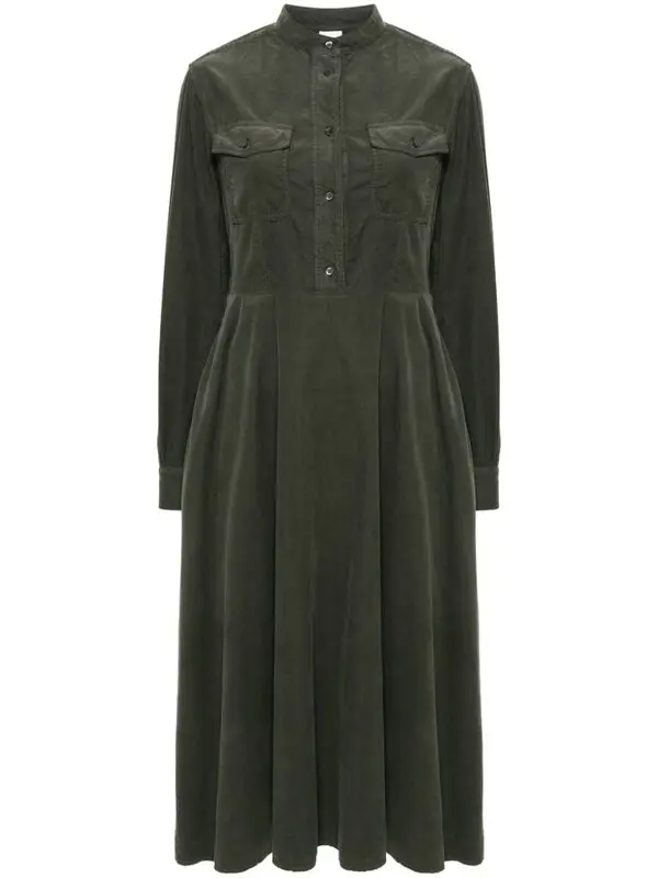 Aspesi Corduroy Midi Dress - Green