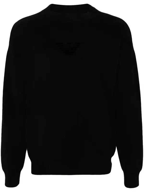 Flocked Logo Sweater Black Size xl Supreme Flocked Logo Sweater \u0027Black\u0027