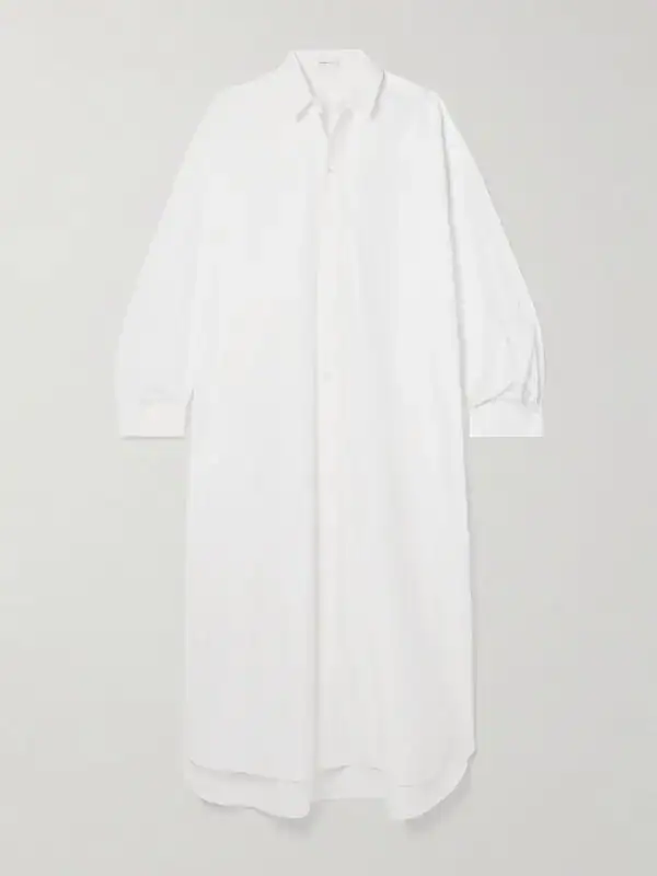 Wardrobe.NYC Oversized Cotton-poplin Maxi Shirt Dress - White ...