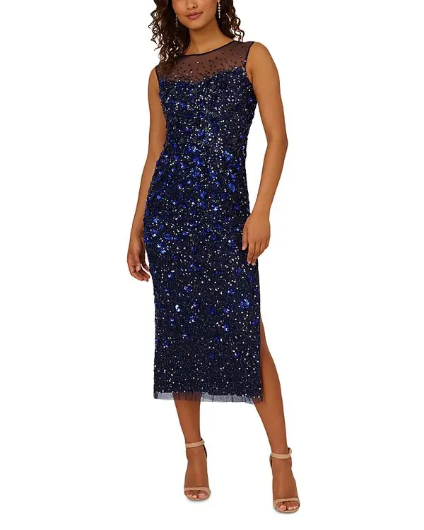 adrianna papell sequin evening dress Adrianna Papell Platinum 40400 main image 1