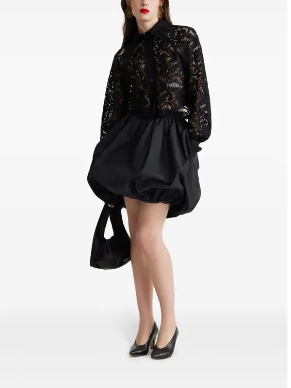 Patou Bubble Mini Skirt - Black