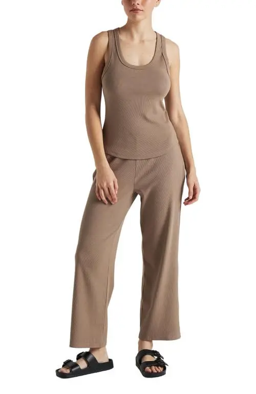 LOSANO Serene Rib Tank - Pine Bark
