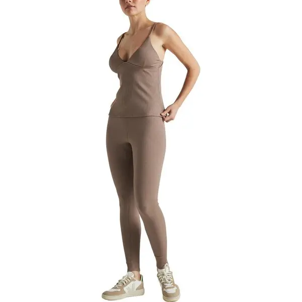 LOSANO Renew Ribbed Tank - Pine Bark