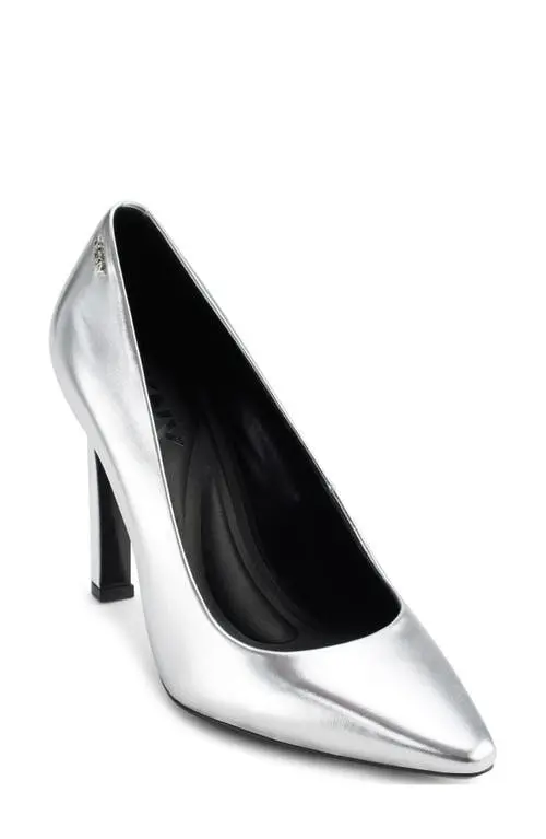 Dkny Chrystie Pointed Toe Pumps - Silver