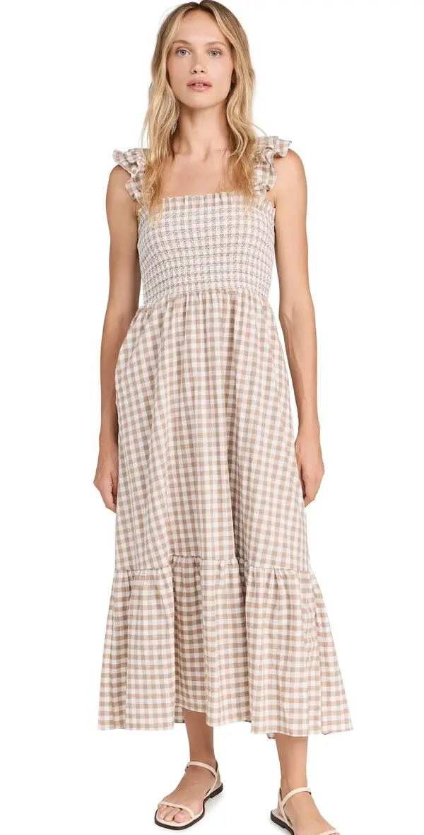 MAREA Sasco Dress - Dune Gingham