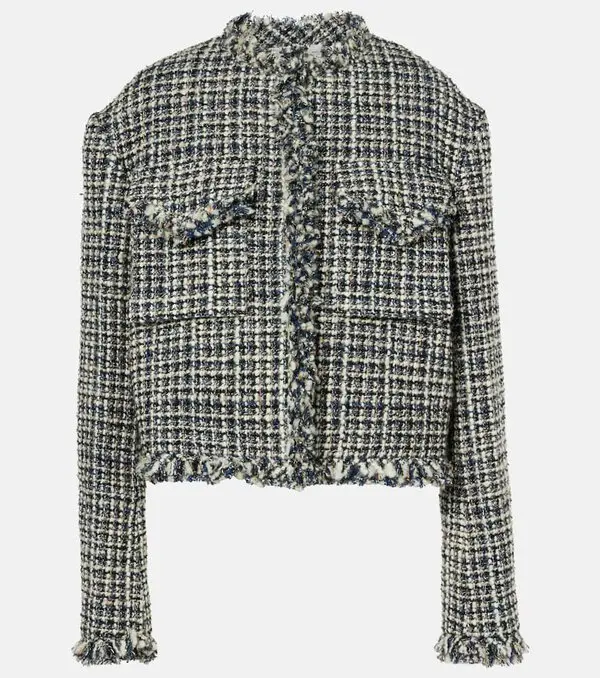 Sacai Wool-blend Tweed Jacket