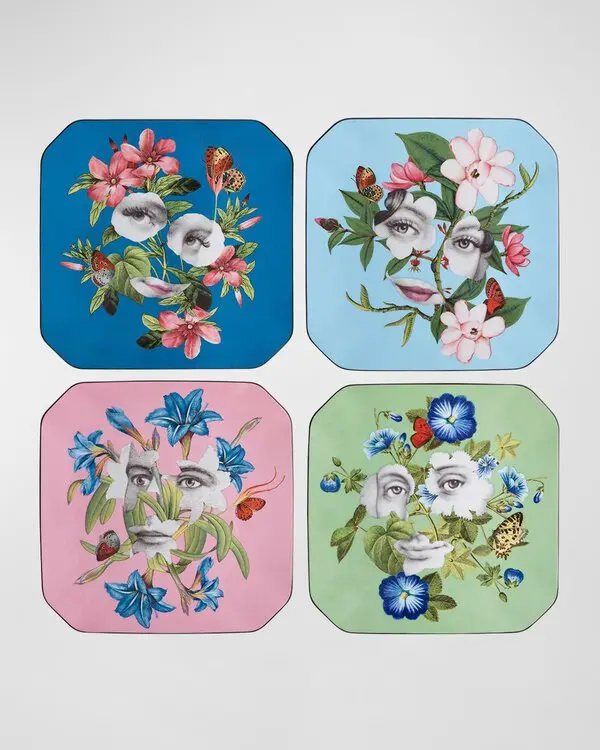 CHRISTIAN LACROIX X VISTA ALEGRE Fete Vos Jeux Dessert Plates, Set Of 4