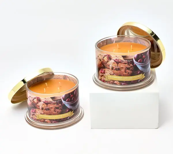 HOMEWORX BY SLATKIN + CO. As Is S/2 18oz Ginger Cookies