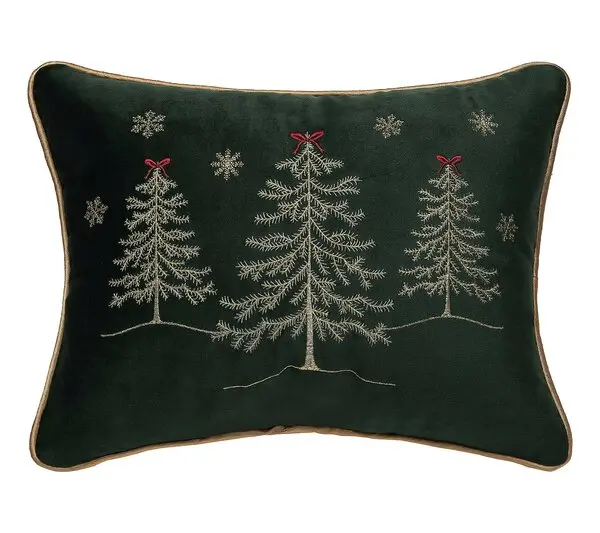 VALERIE PARR HILL Christmas Tree Forest Pillow Valerie