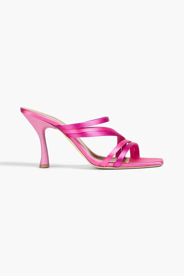 MALONE SOULIERS Tami 90 Satin Sandals - Fuchsia