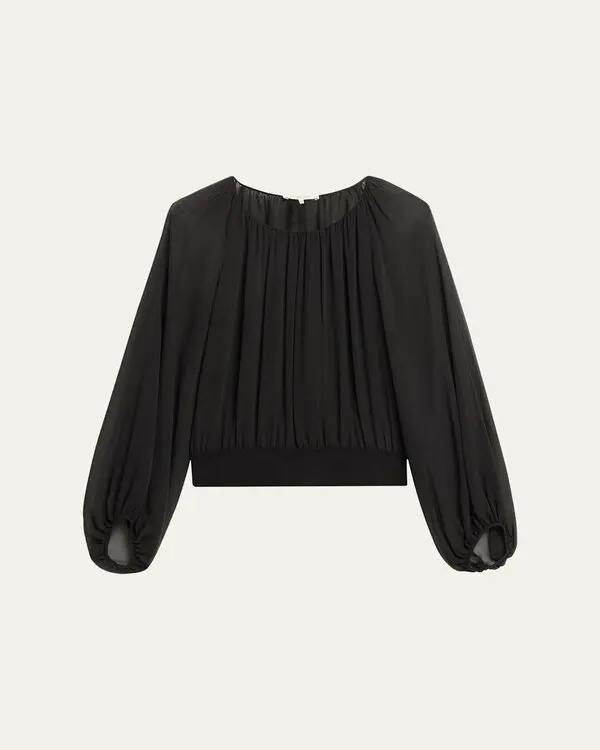 Lafayette 148 New York Silk Georgette Blouse