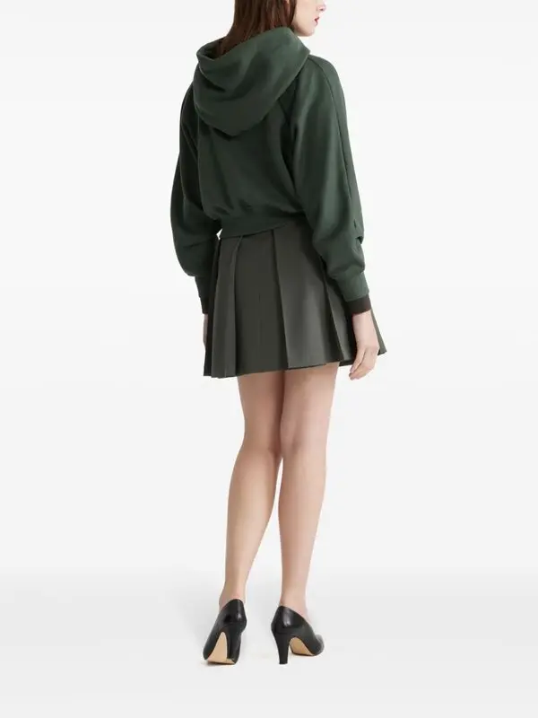 Patou Pleated Mini Skirt - Green