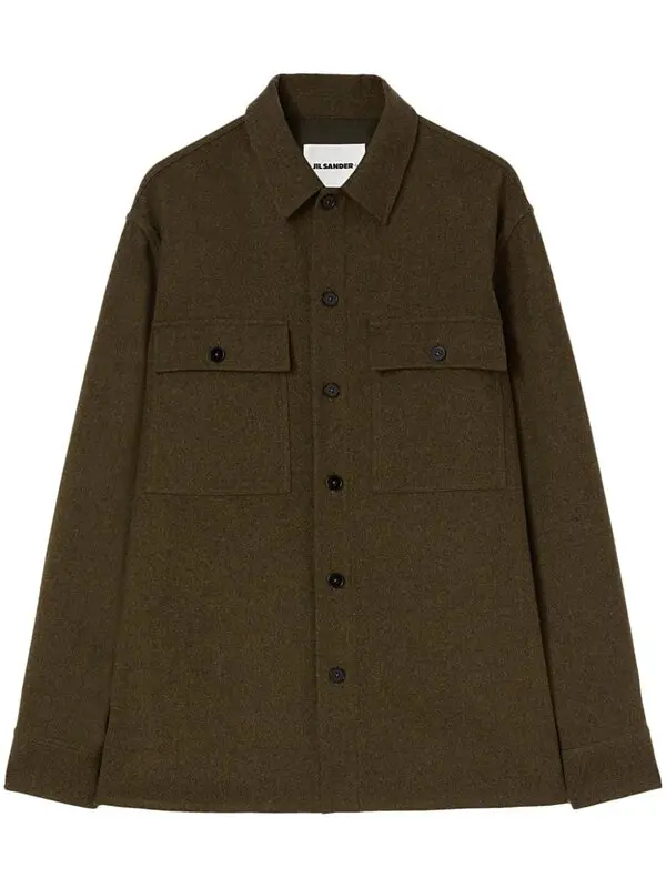 JIL SANDER Drop-shoulder Flannel Shirt